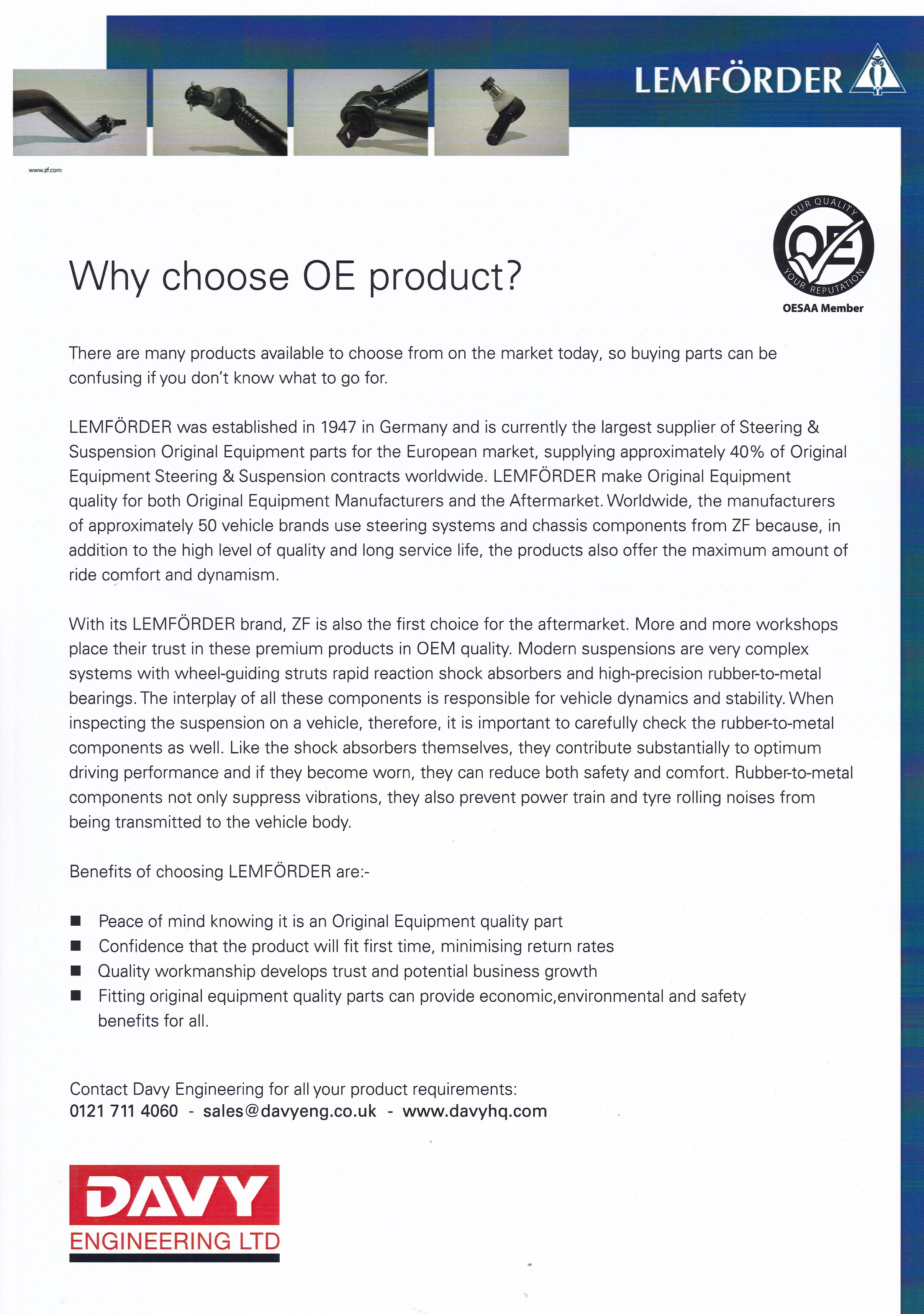 Davy Engineering Ltd | The UK's foremost supplier of steering and ...